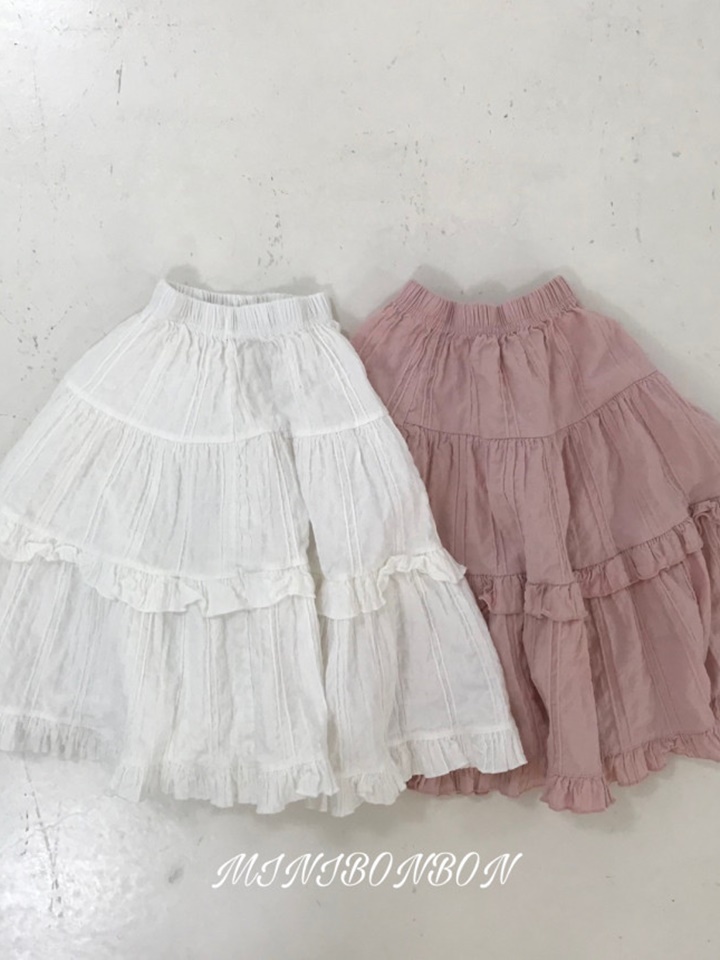 Three Layered Skirt With Mom - KKAMI